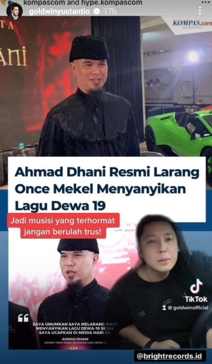 Soroti Permasalahan Ahmad Dhani Dan Once Goldwin Yustantio Ungkit Soal