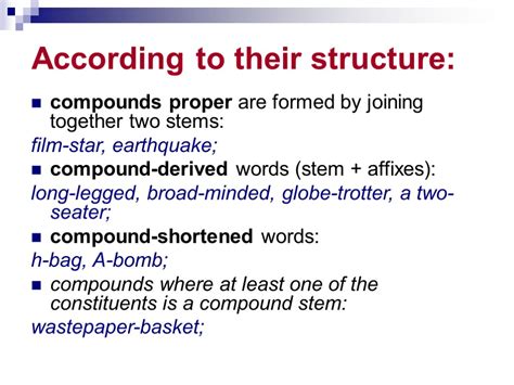 Main Types Of Word Formation Compounding And Conversion Lecture