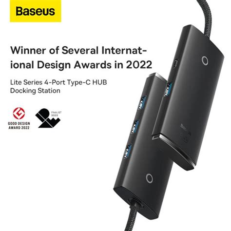 Baseus Lite Series Port Usb A Hub Adapter M Badudeal