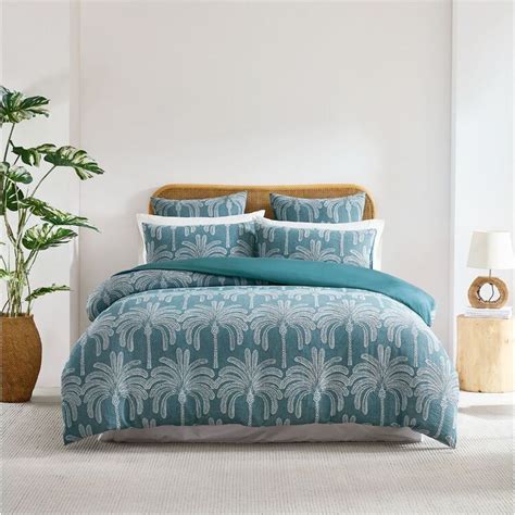Koo Chloe Bahamas Jacquard Quilt Cover Set Teal