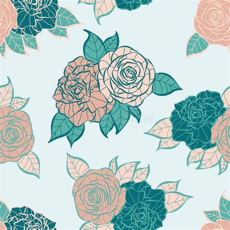 Diseño De Patrones De Flores Rosa Tropicales Modernas Ilustración Del