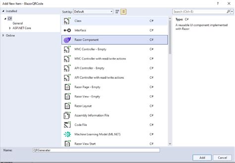 Create QR Code In Blazor Using ASP Net Core