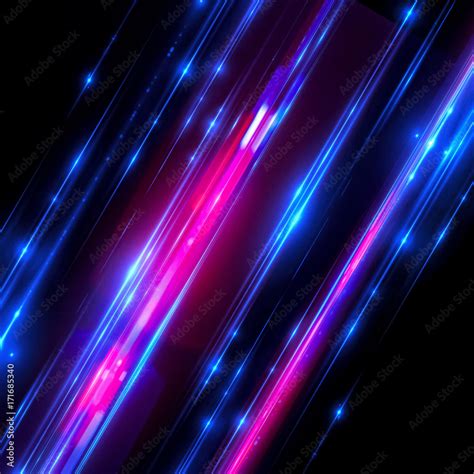 Beautiful Light Flares Glowing Streaks On Dark Background Luminous