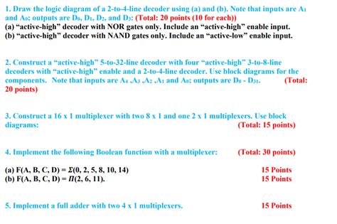 Solved Draw The Logic Diagram Of A To Line Decoder Using Chegg