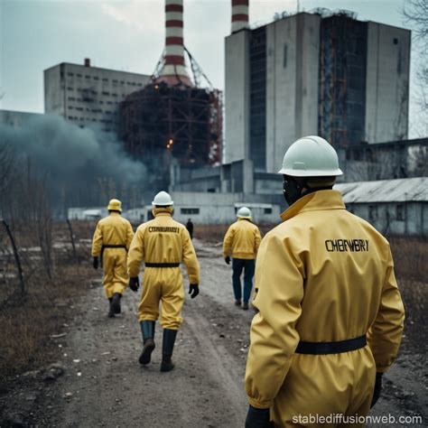 Evacuation From Chernobyl Nuclear Power Plant Stable Diffusion Online