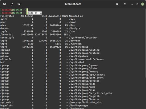 Cómo Verificar El Espacio En Disco En Linux Usando El Comando Df
