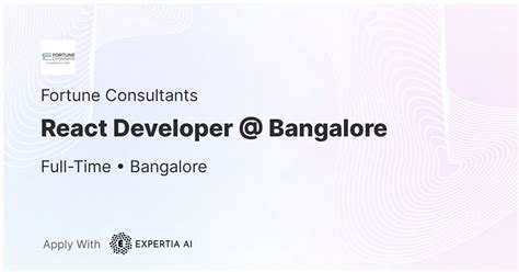 React Developer Bangalore Job Bangalore Junior