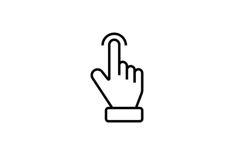 Finger Touch Line Art Vector Icon Graphic By Riduwanmolla · Creative Fabrica