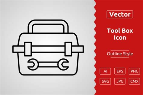 Vector Tool Box Outline Icon Graphic By Muhammad Atiq Creative Fabrica