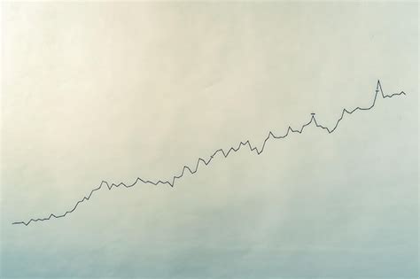Um Gráfico De Linha é Desenhado Em Um Papel Branco Com Um Desenho De