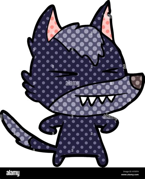 Angry Wolf Cartoon Stock Vector Image And Art Alamy