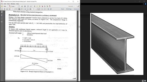 Steel Beam Design Example Part 4 Steel Structures Youtube