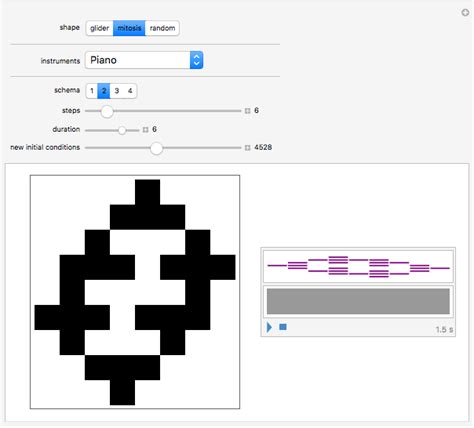 Music From The Game Of Life Wolfram Demonstrations Project