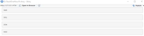 R Repeated Values In Shiny Output Variables Stack Overflow