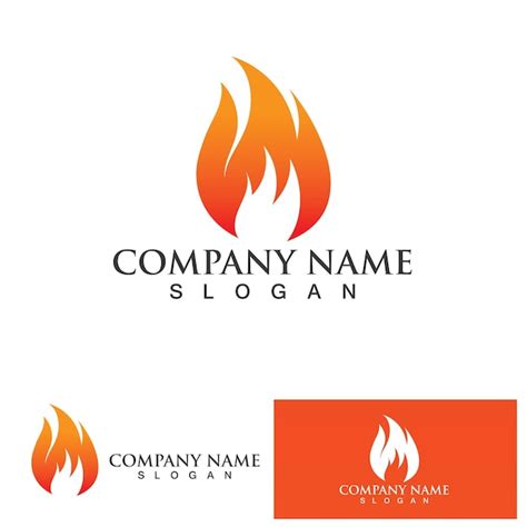 화재 불꽃 로고 아이콘 벡터 디자인 서식 파일 프리미엄 벡터
