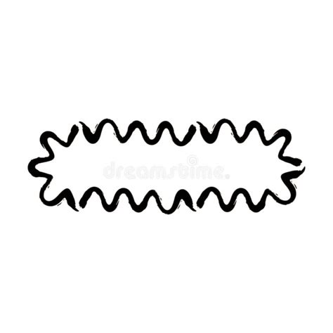 Grunge Frame Rectangle Wave Outline Elongated Texture Element Border