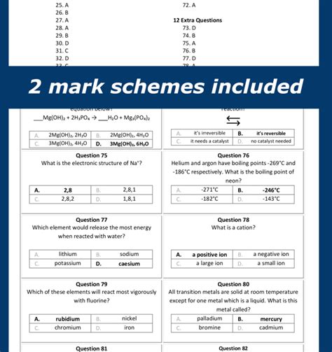 Atomic Structure Quiz GCSE Powerpoint Sheets Rocketsheets Co Uk