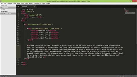 Html5 Menu Menuitem Tags Basic Context Menu Youtube
