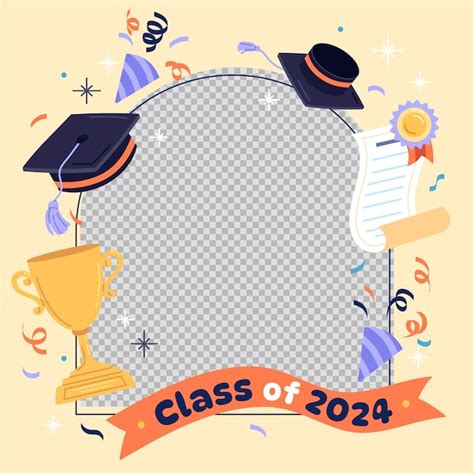Premium Vector Flat Class Of 2024 Frame Template