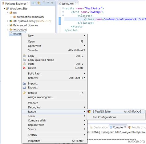 Создание Testng Test Suite Autoqa Практика автоматизированного