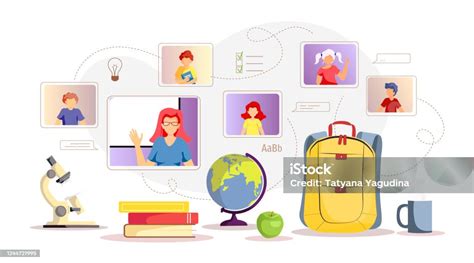 Perlengkapan Sekolah Dan Kelas Pendidikan Online Pembelajaran Jarak