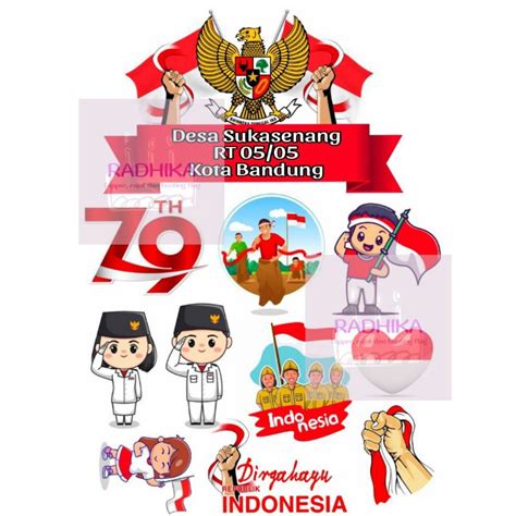 Jual Topper Kue Tumpeng Dirgahayu Kemerdekaan 17 Agustus Custom Ucapan