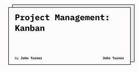 Project Management Kanban