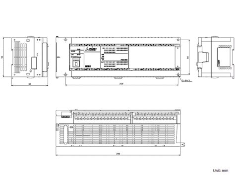 Fx5u 80mtes Downloaddimensions And Cad Melsec Iq F Series