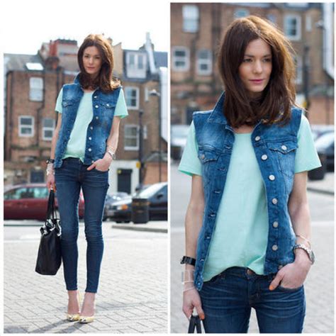 Как и с чем носить джинсовую жилетку 81 фото