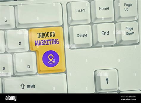 Text Sign Showing Inbound Marketing Business Photo Text Process Of Attracting The Attention Of