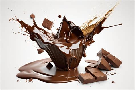 A Delicious Melting Chocolate Splash In A Realistic Style Hot Chocolate Cacao Or Coffee Splash