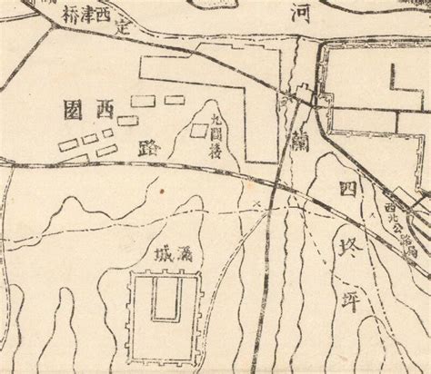 1945年兰州市区图 历史地图网