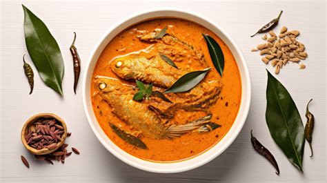Fish Curry Traditional Indian Kerala S Special Seer Dish Backgrounds