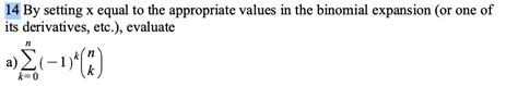 solved 14 by setting x equal to the appropriate values in