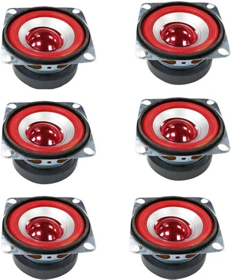 Yfuset 6pcs 4ohm 5w Full Range Audio Speaker Bass Stereo Woofer Loudspeaker