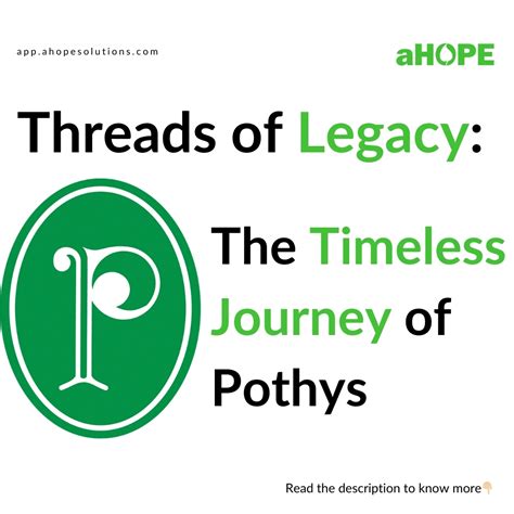Ahope The Journey Of Pothys Began In 1923 When The Late Mr K V Pothy Moopanar Founded The