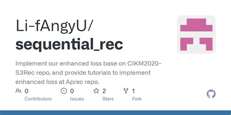 github li fangyu sequential rec implement our enhanced loss base on