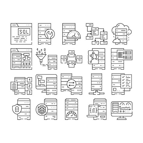 Database Administrator Computer Icons Set 48357439 Vector Art At Vecteezy