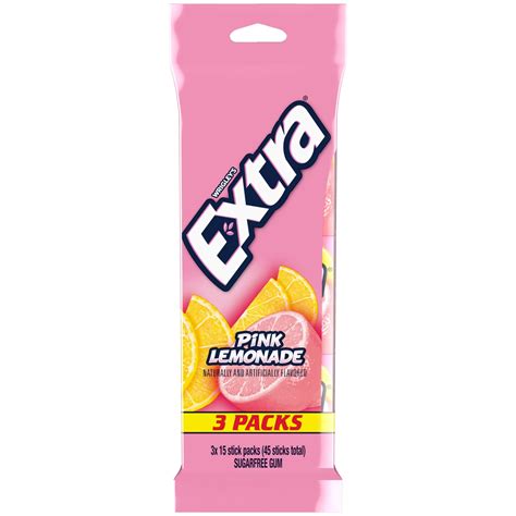Extra Pink Lemonade Sugar Free Chewing Gum Pk Shop Gum Mints At