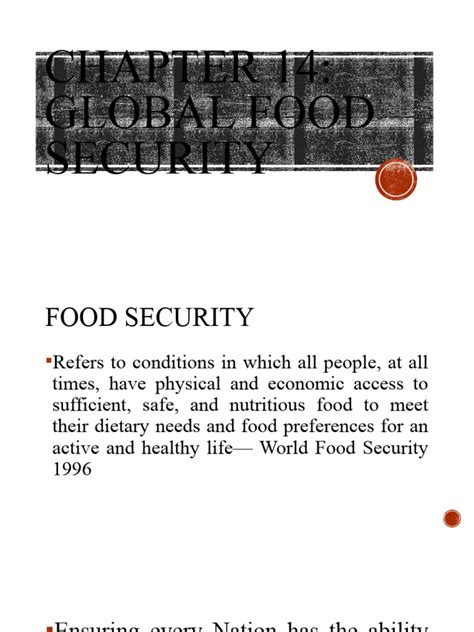 Chapter 14 Global Food Security Pdf