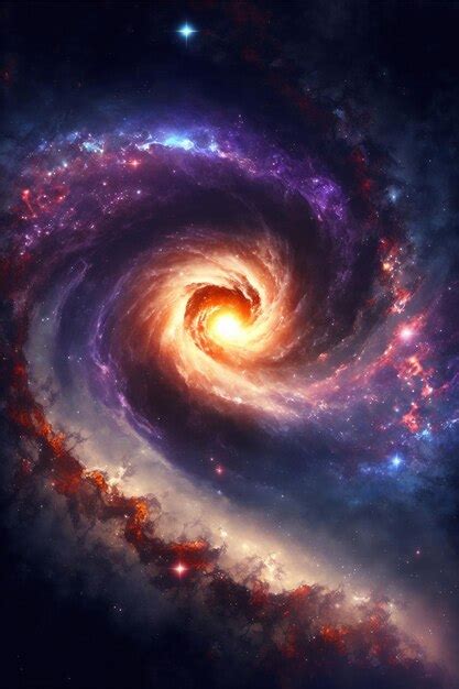 Premium Photo A Galaxy With A Spiral Design That Saysgalaxyon It