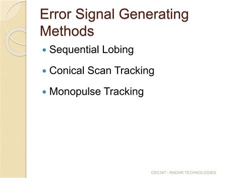 UNIT III TRACKING RADAR Pptx