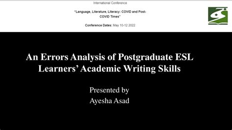 Pdf An Errors Analysis Of Postgraduate Esl Learners Academic Writing Skills