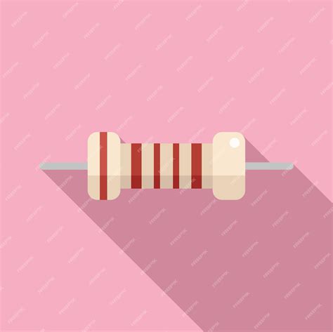Premium Vector Power Resistor Icon Flat Vector Electric Circuit