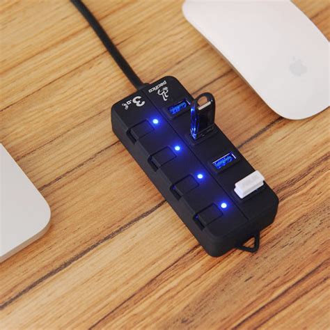 7 Port Usb Hub With Independent Switch Add 7 Additional Devices To Y