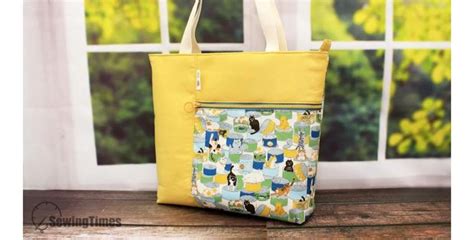 DIY Everyday Tote Bag With Zipper FREE Sewing Tutorial With Video Sew Modern Bags