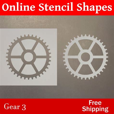 Reusable Gear 11 Mylar Stencil Plastic Art Template Etsy