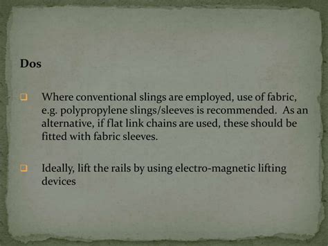 Correct Method Of Handling And Stacking Of Rails Ppt
