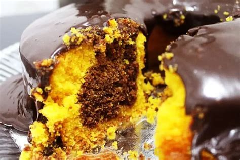 Bolo de cenoura mesclado super gostoso e fofinho Receitas da Vó Carmelita