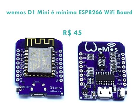 O Wemos D Mini ESP Wifi Board Arduino e Eletrônica